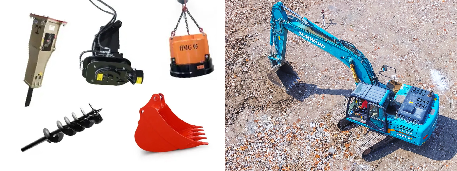 Top atasamente pentru excavator industrial